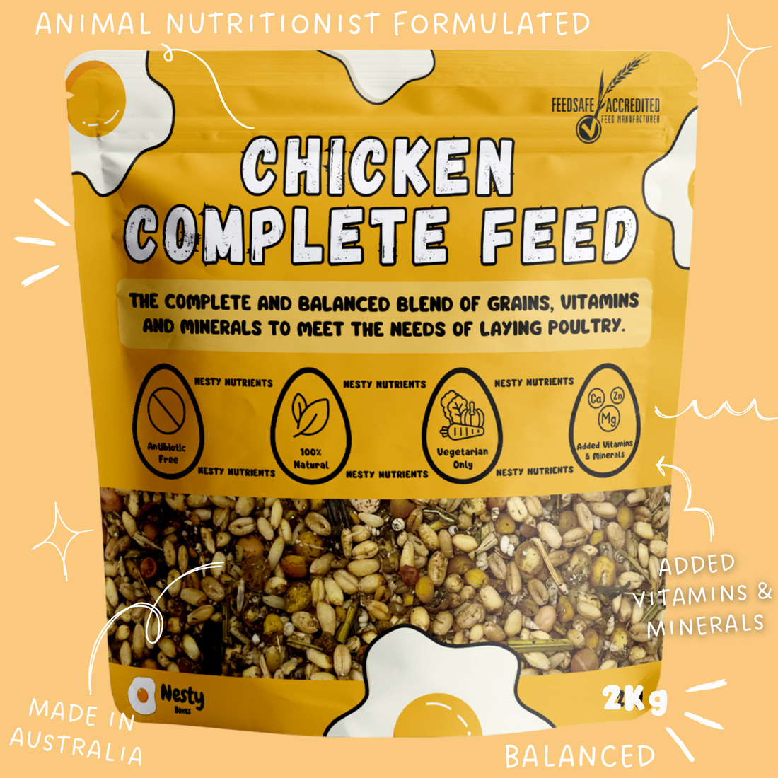 Chicken Complete Feed | Balanced Nutrition for Healthy Hens – Nesty Boxes