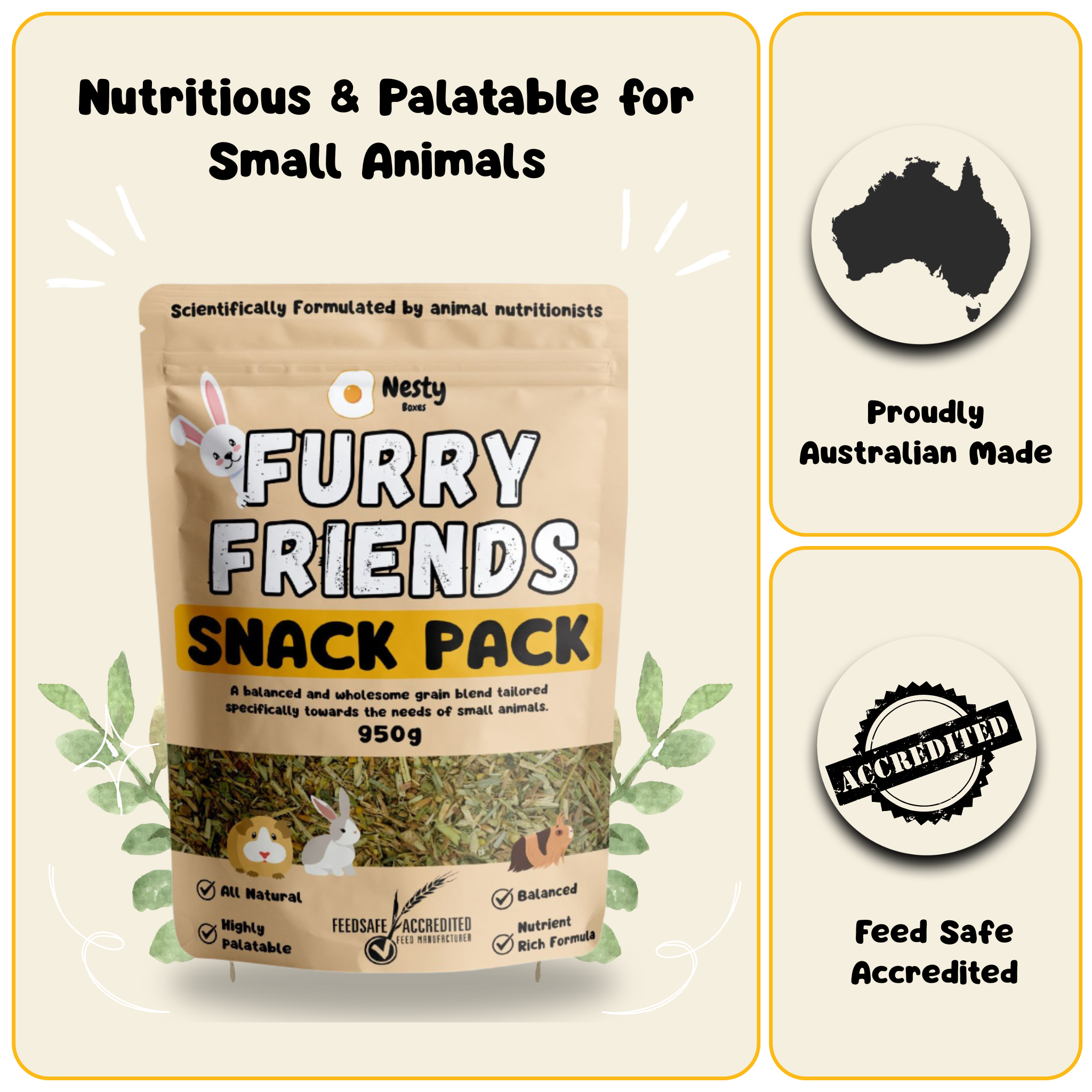 Furry Friends Snack Pack for Rabbits & Guinea Pigs | Nesty – Nesty Boxes